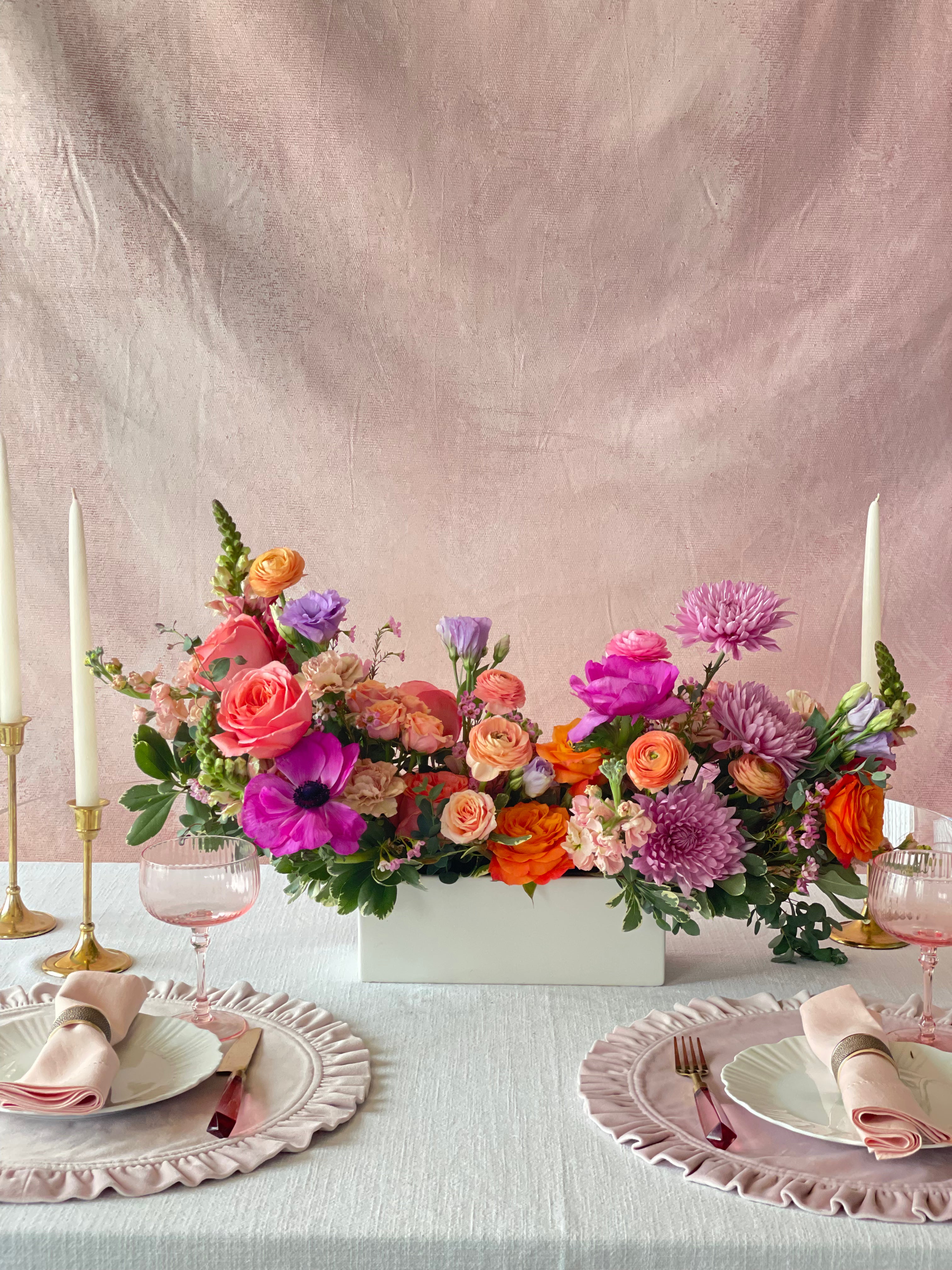 Long and Low Centerpiece – Freedom Floral