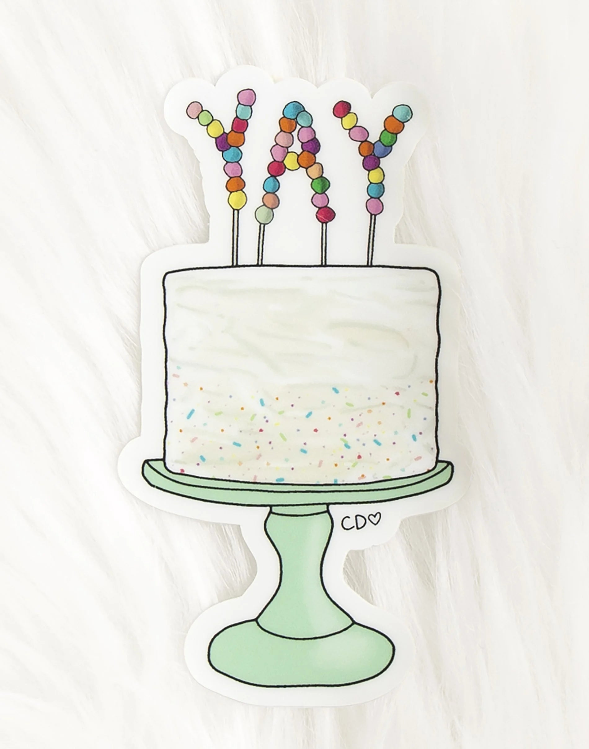 Yay Cake Decal Sticker – Freedom Floral